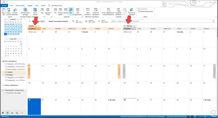 Change Default Calendar Outlook 2019 2016